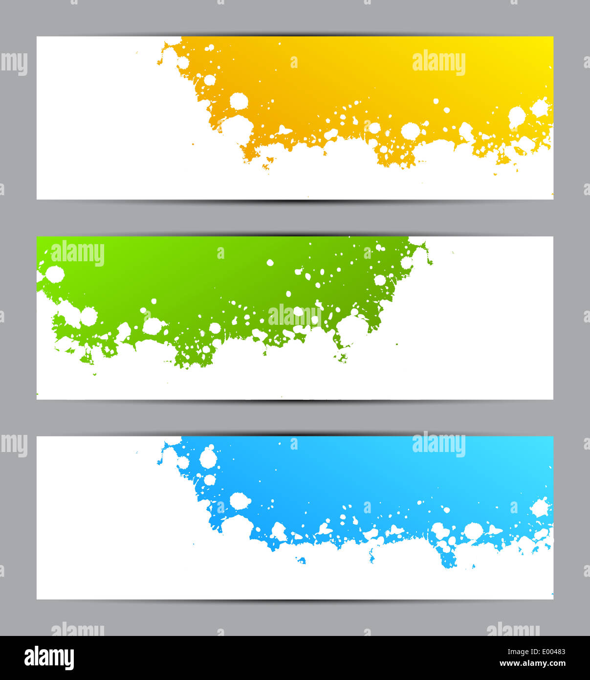 Set of colorful grunge banners Stock Photo - Alamy