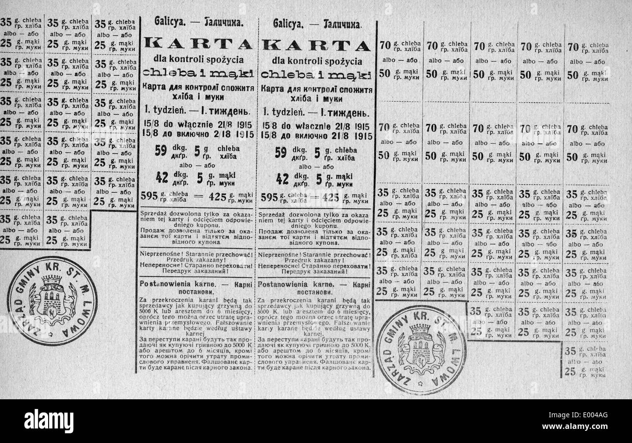 Food ration card hi-res stock photography and images - Alamy