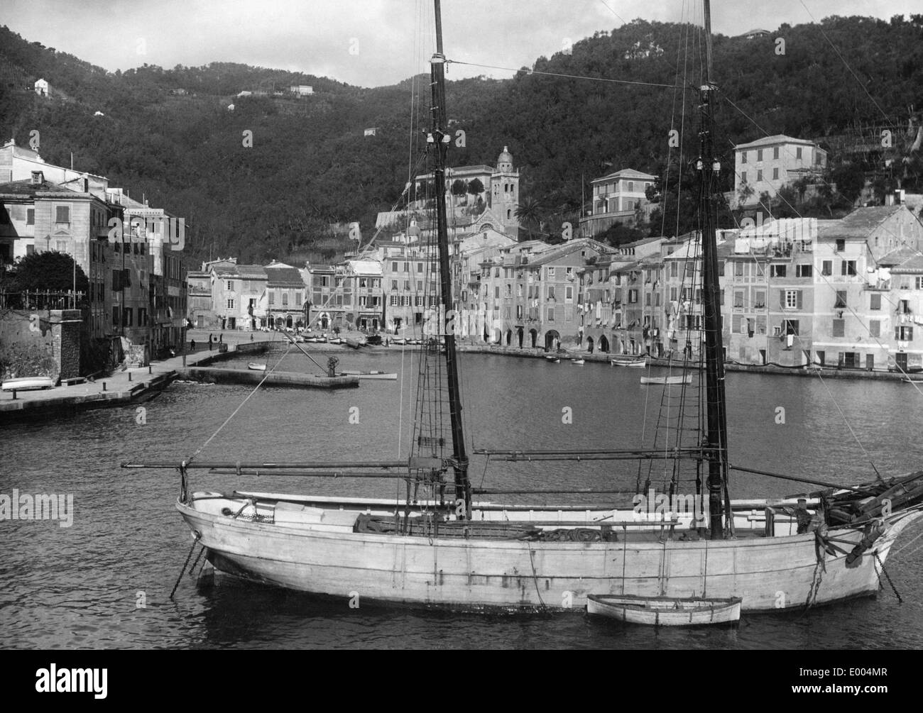 The harbor in Portofino, 1947 Stock Photo - Alamy