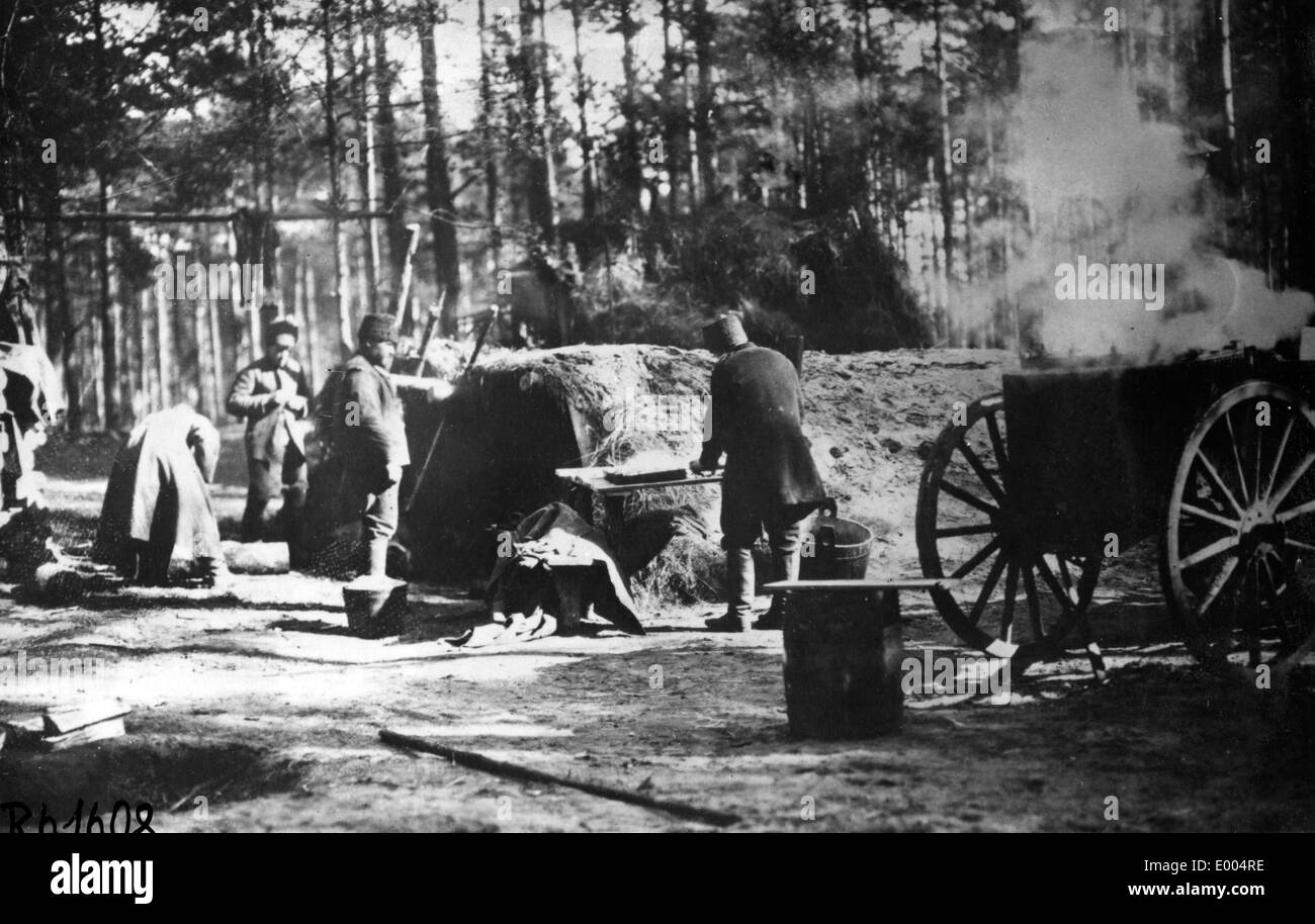 Russian field kitchen in the First World War Stock Photo - Alamy