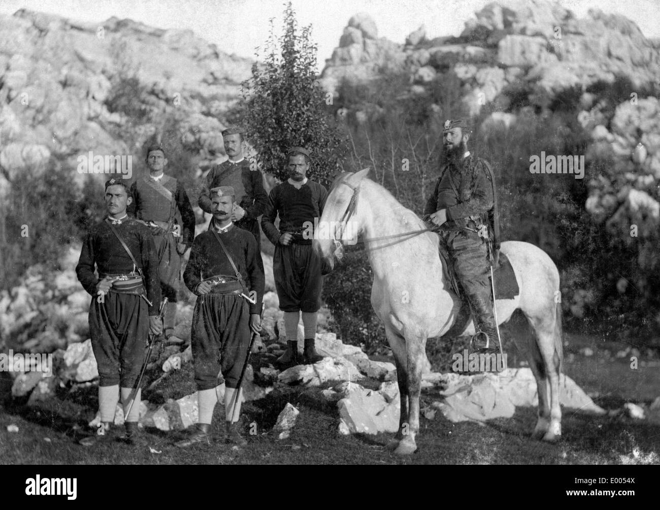 Montenegrin soldiers, 1899 Stock Photo - Alamy