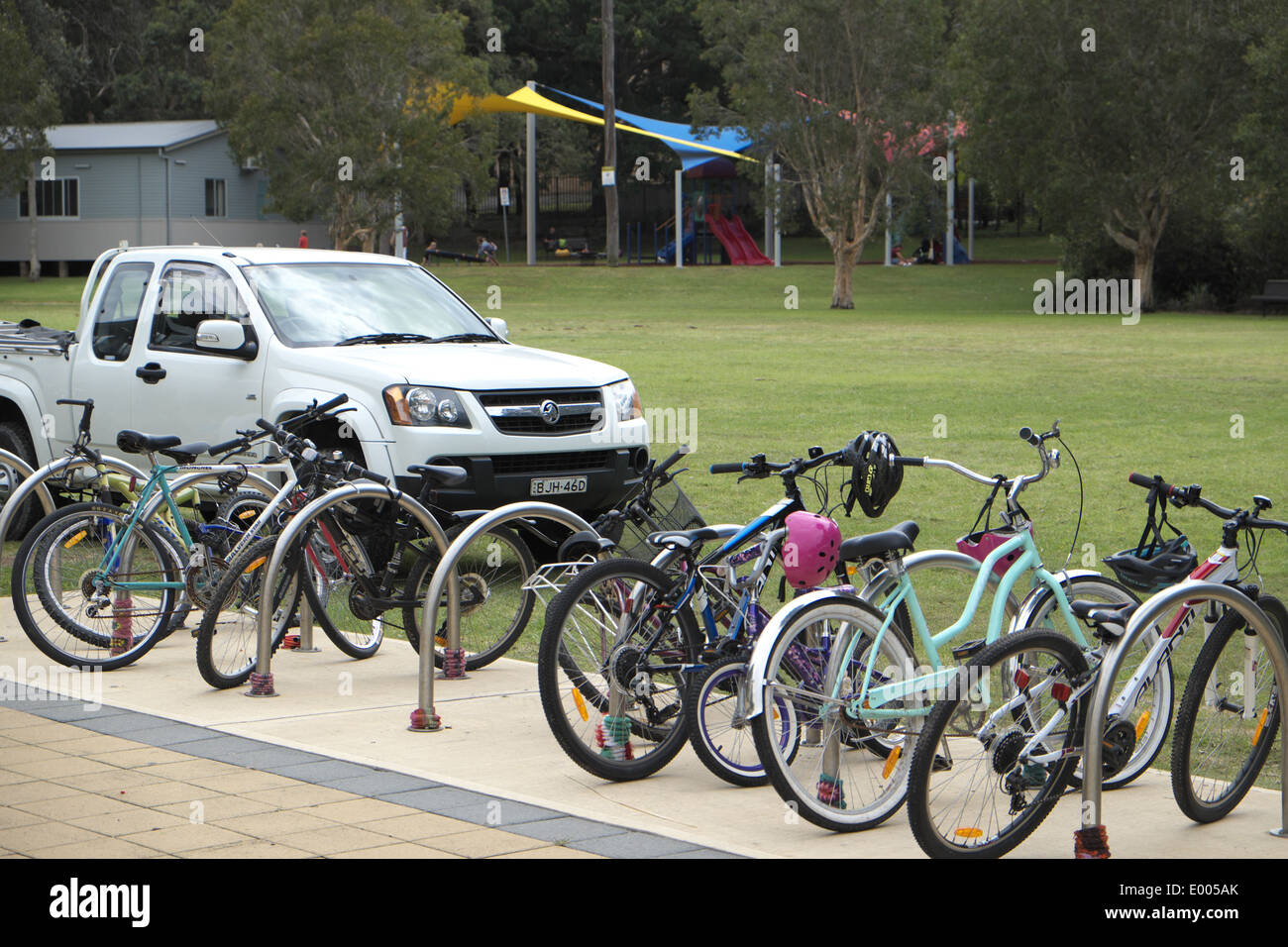Bike railings hi-res stock photography and images - Alamy