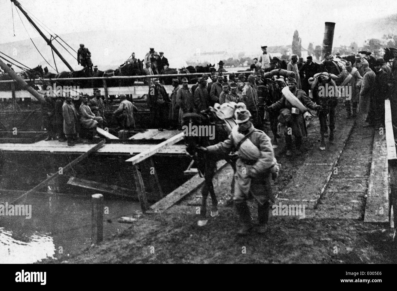 Debarkation on the Morava, 1915 Stock Photo - Alamy