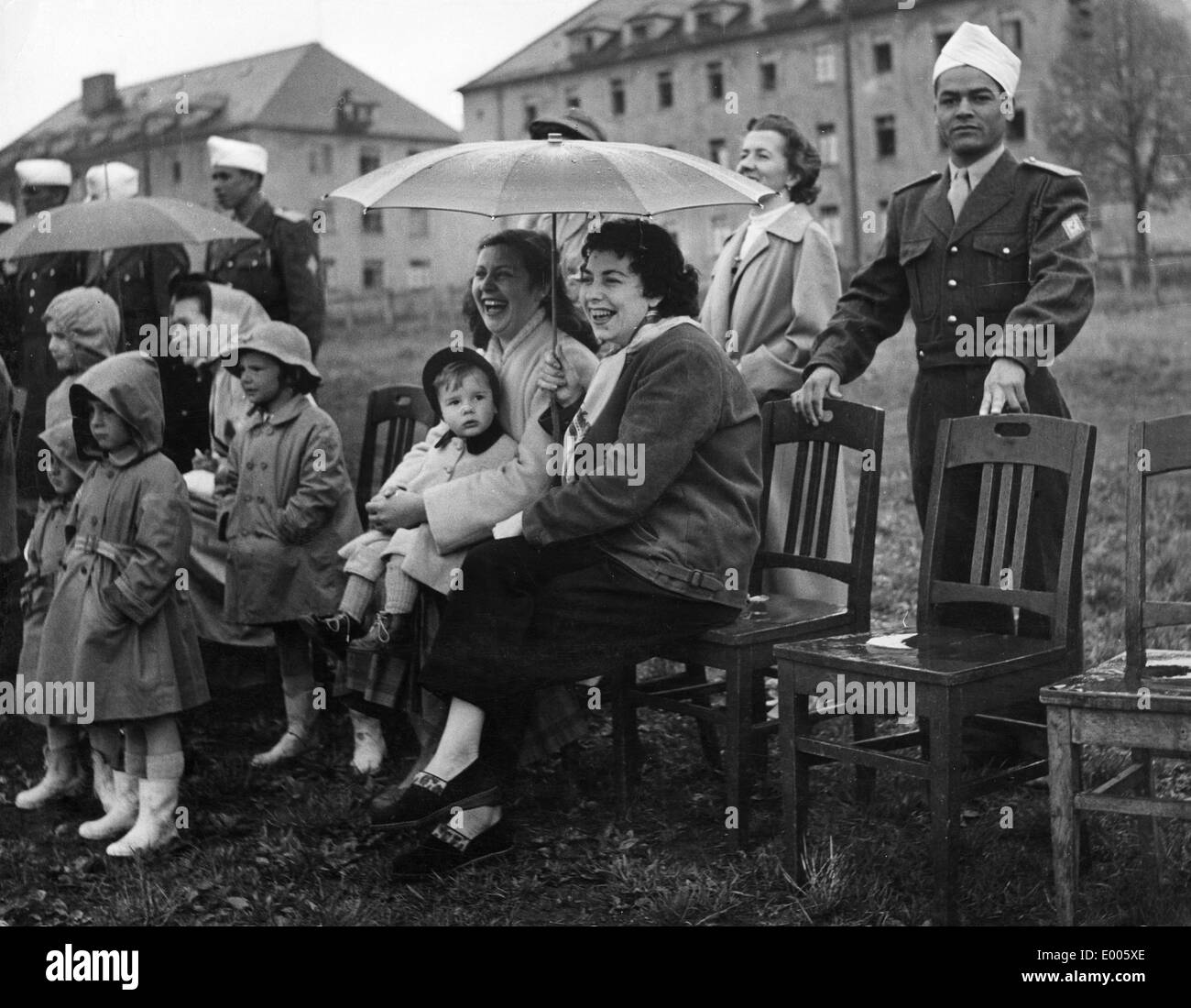Family troops Black and White Stock Photos & Images - Alamy