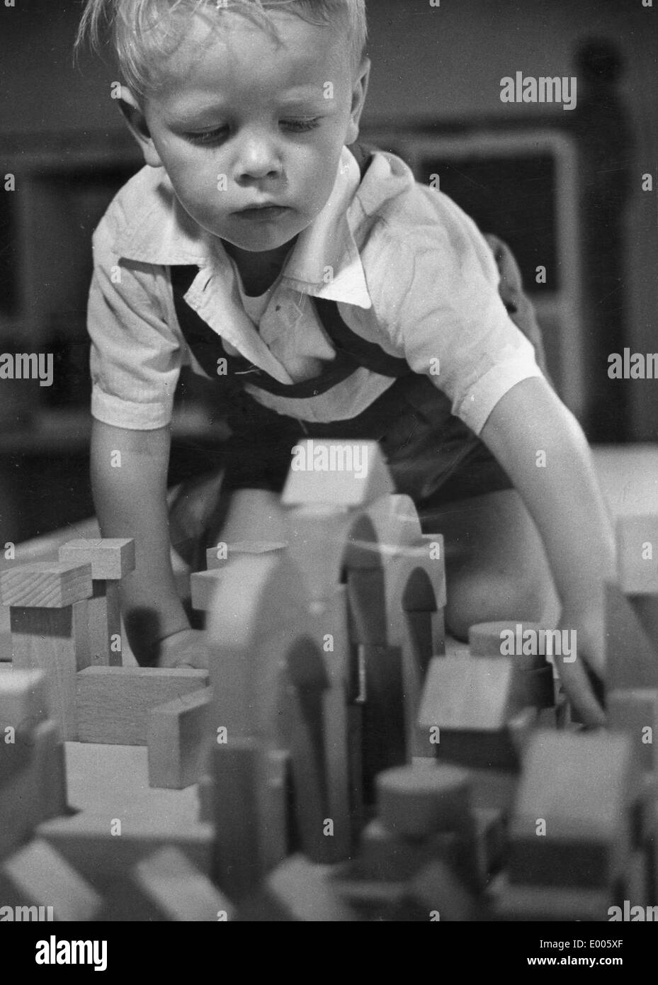 A playing toddler, 1959 Stock Photo - Alamy