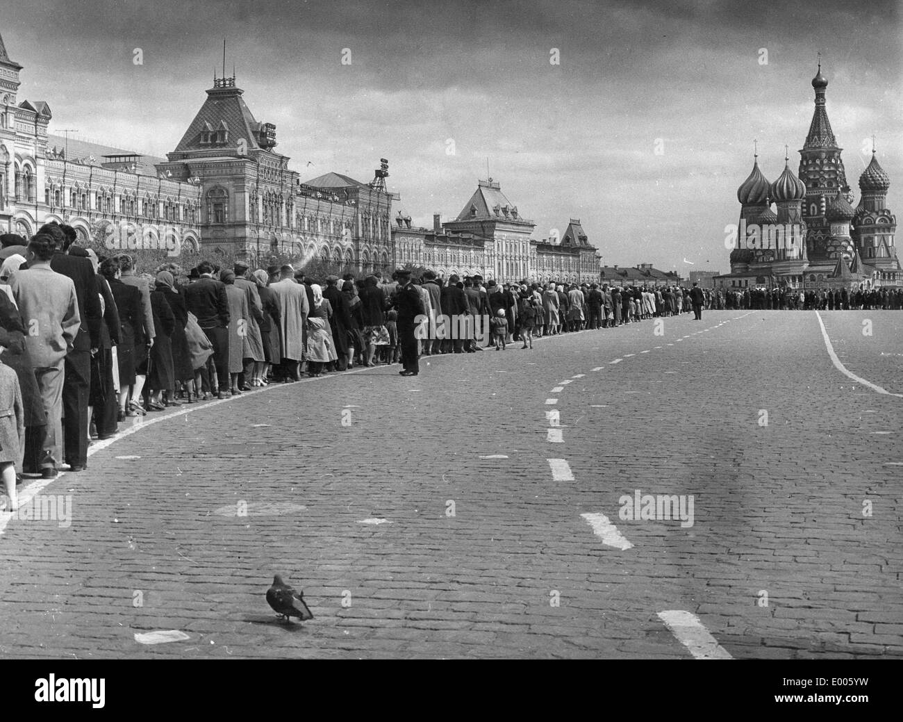 Crowd in Red Square, 1950's Stock Photo - Alamy