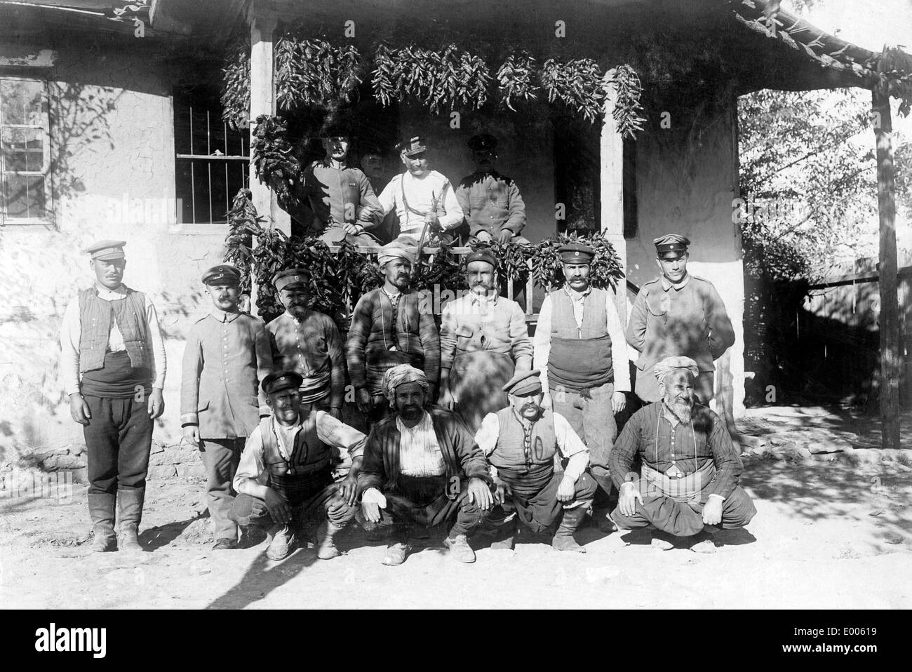 German and bulgarian Landsturm at the Balkanfront, 1916 Stock Photo - Alamy