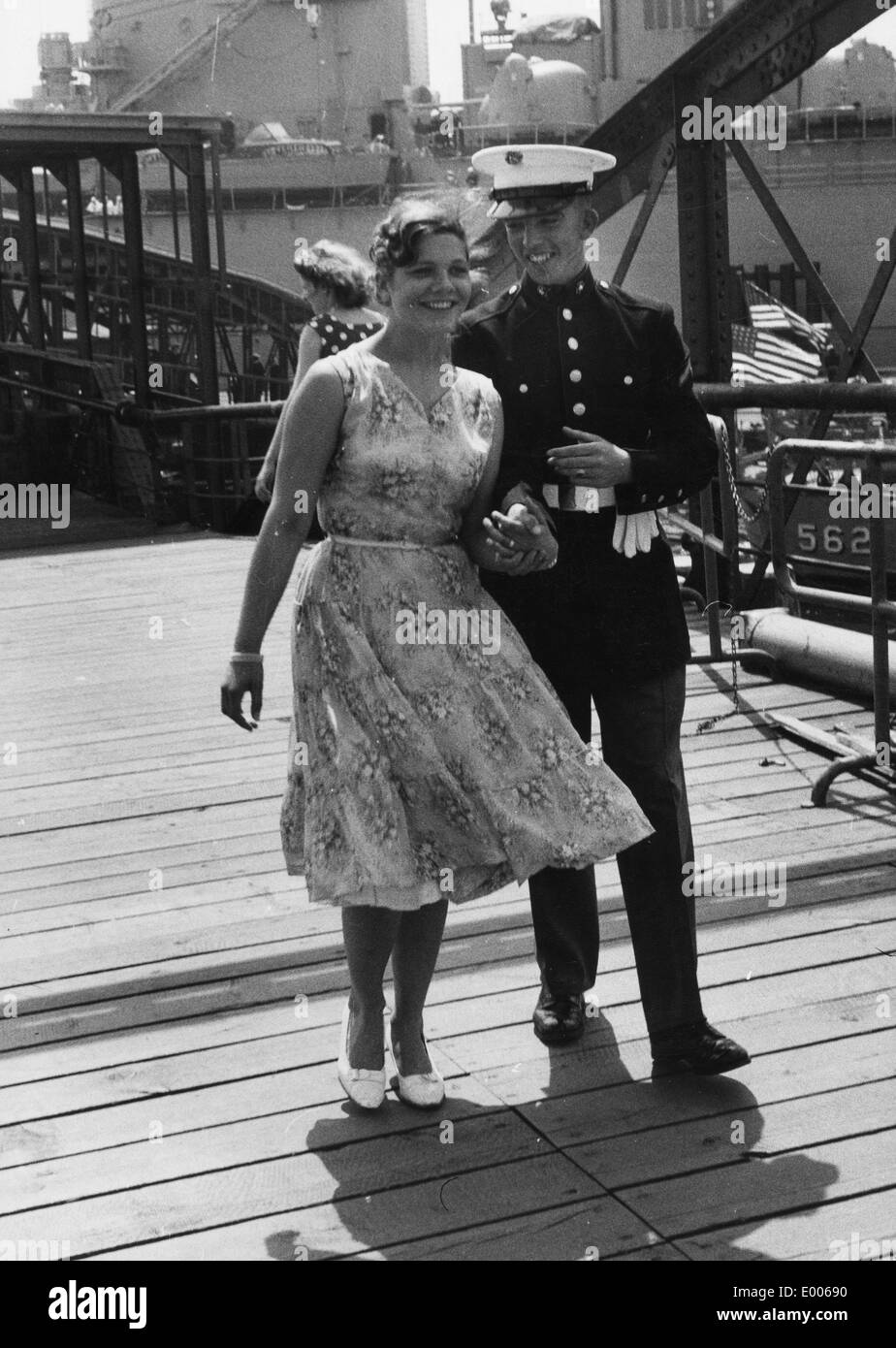 Fleet visit in Europe, 1958 Stock Photo - Alamy