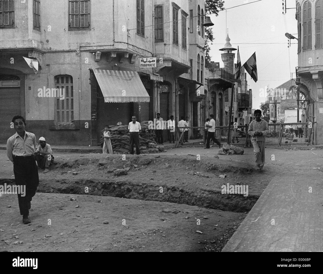 Civil war in Lebanon, 1958 Stock Photo - Alamy