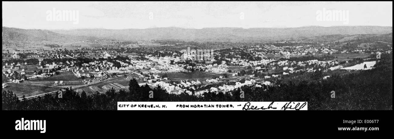 This aerial photo from the 1880s shows a bird's-eye view of Keene, New ...