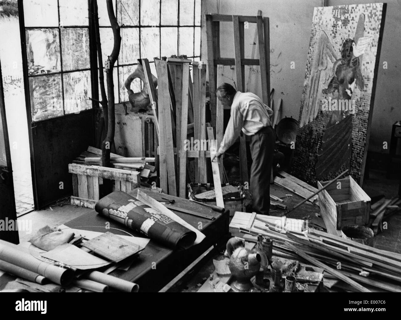 A studio at the Villa Massimo in Rome, 1957 Stock Photo - Alamy