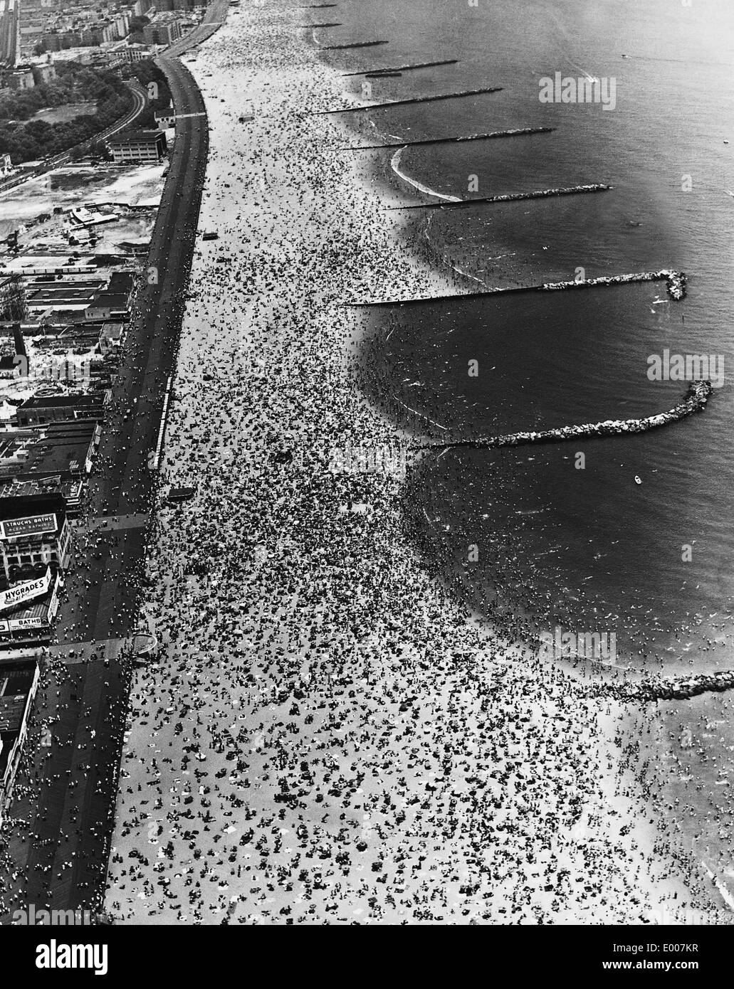 Bathing beach in Coney Island Stock Photo - Alamy