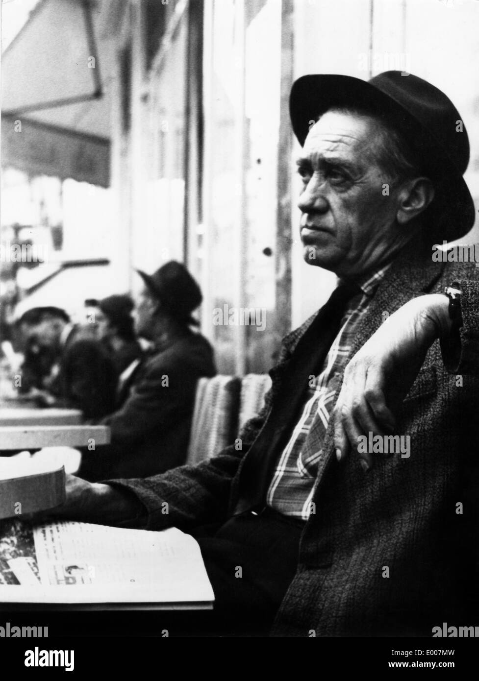 People in a cafe in Paris, 1959 Stock Photo - Alamy