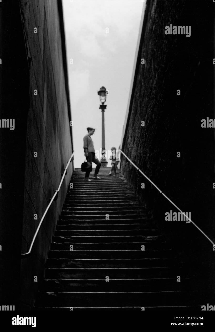 Stairs in Paris, 1960 Stock Photo - Alamy