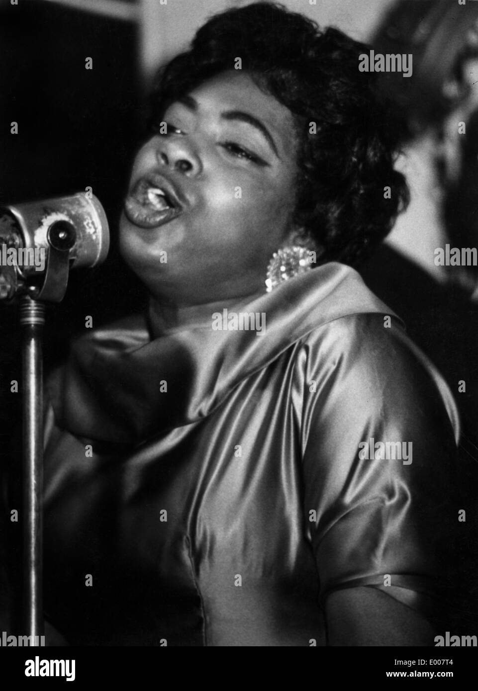 A singer in a jazz club in Paris, 1960 Stock Photo - Alamy