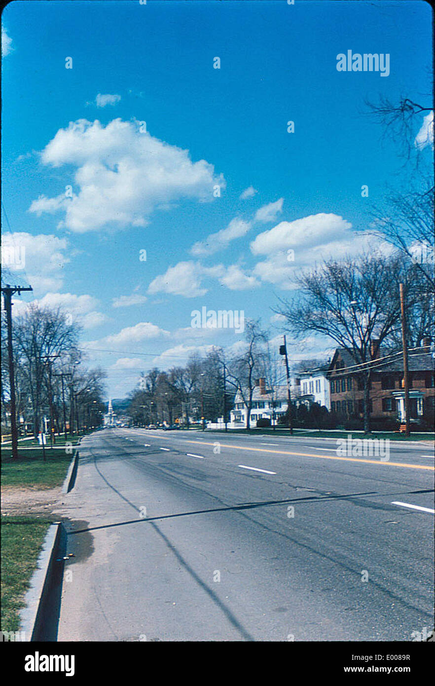 A historical view of Main Street in Keene, New Hampshire, showing the ...