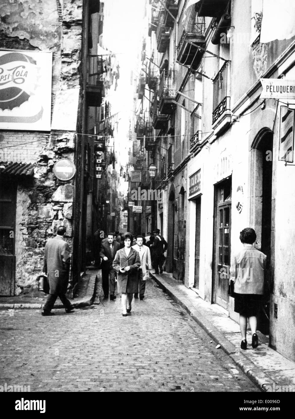 Barrio Chino (El Raval) in Barcelona, 1964 Stock Photo: 68848709 - Alamy