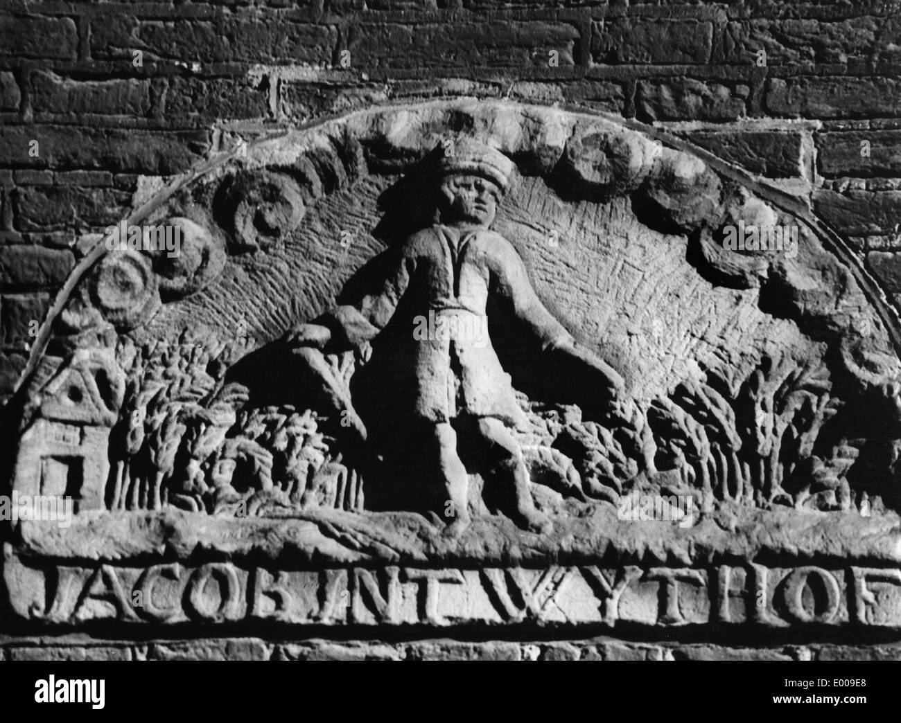 A gable stone in Amsterdam, 1961 Stock Photo - Alamy
