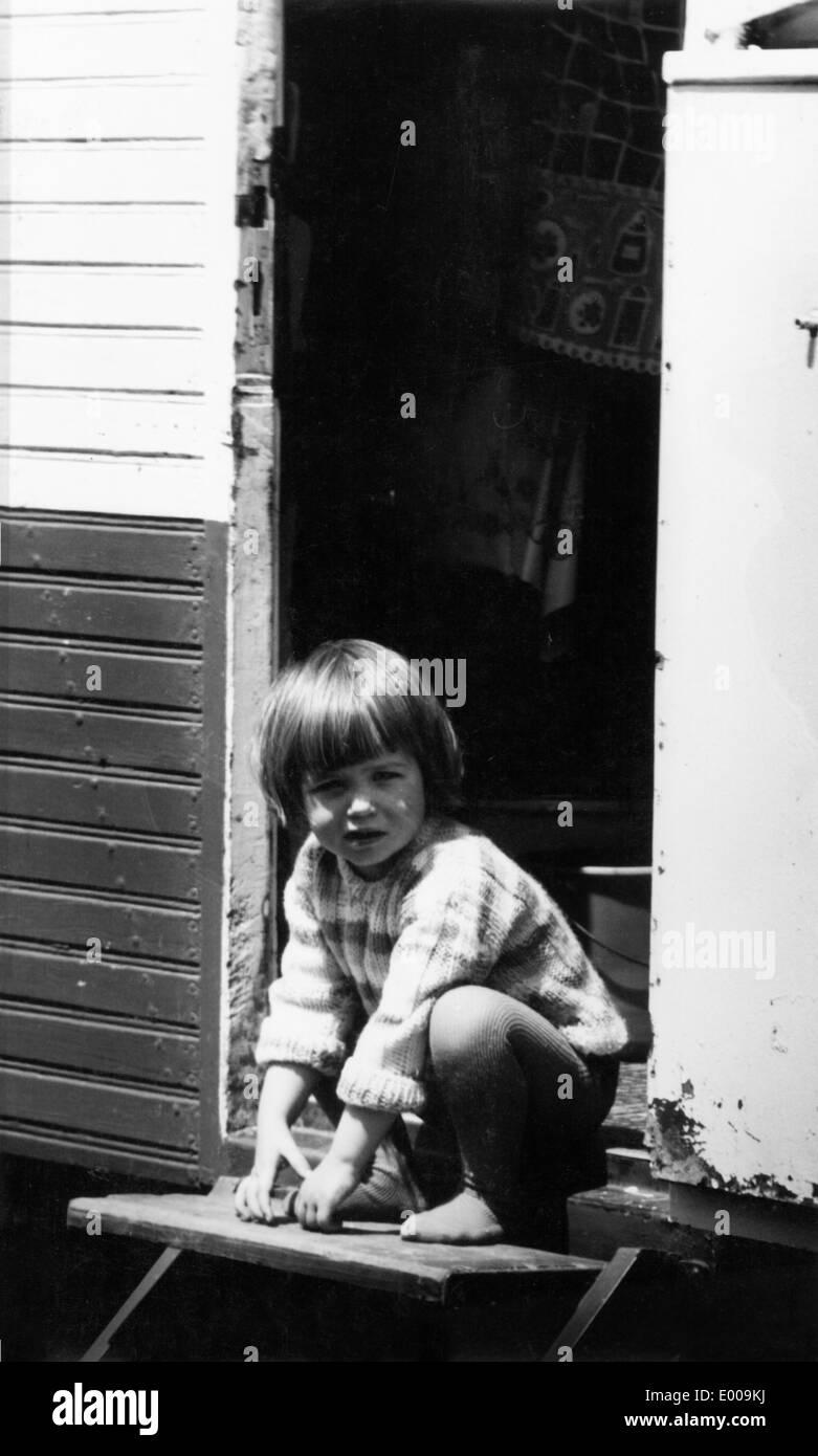 Child in Augsburg, 1959 Stock Photo - Alamy