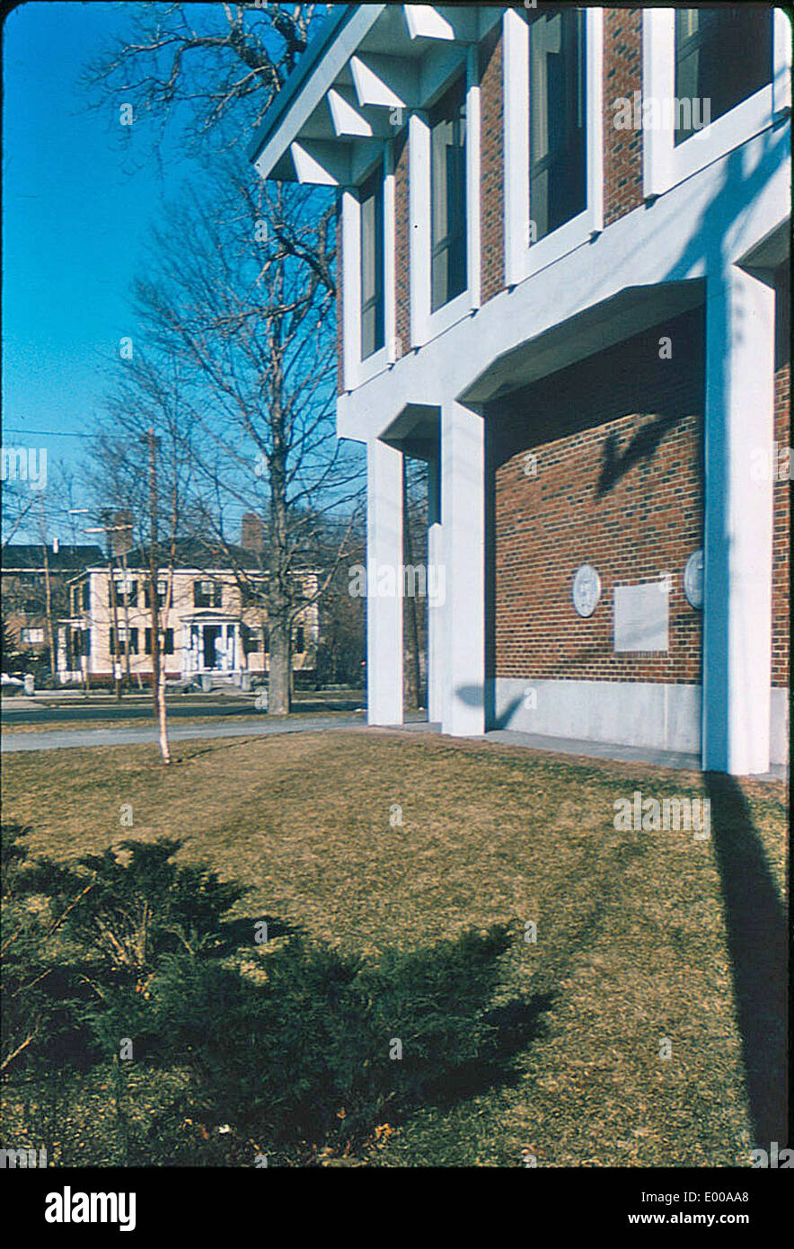 This image shows the Federal Building and the 1806 Blake House in Keene ...