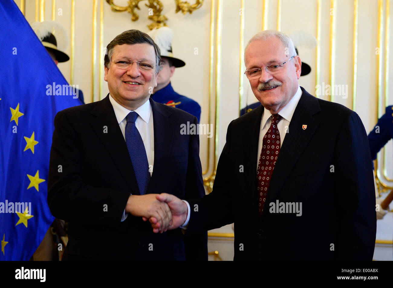 Bratislava, Slovakia. 28th Apr, 2014. Slovak President Ivan Gasparovic ...