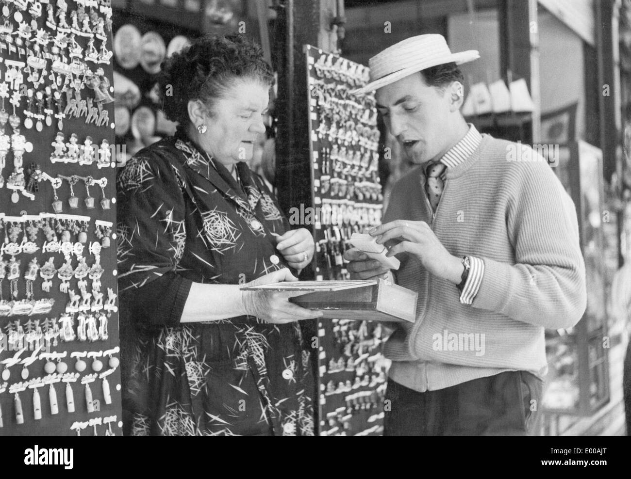 In souvenir store Black and White Stock Photos & Images - Alamy