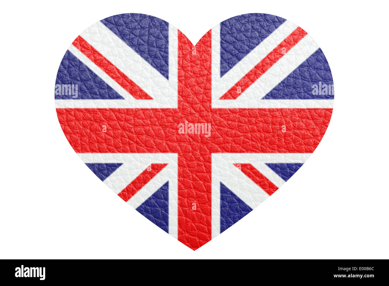 Heart shaped UK flag, isolated on white Stock Photo - Alamy