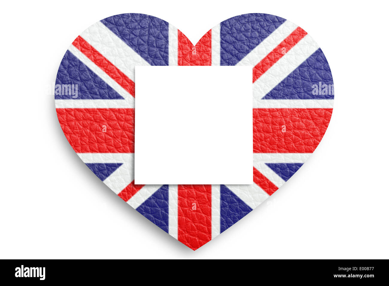 Heart shaped UK flag, isolated on white Stock Photo - Alamy