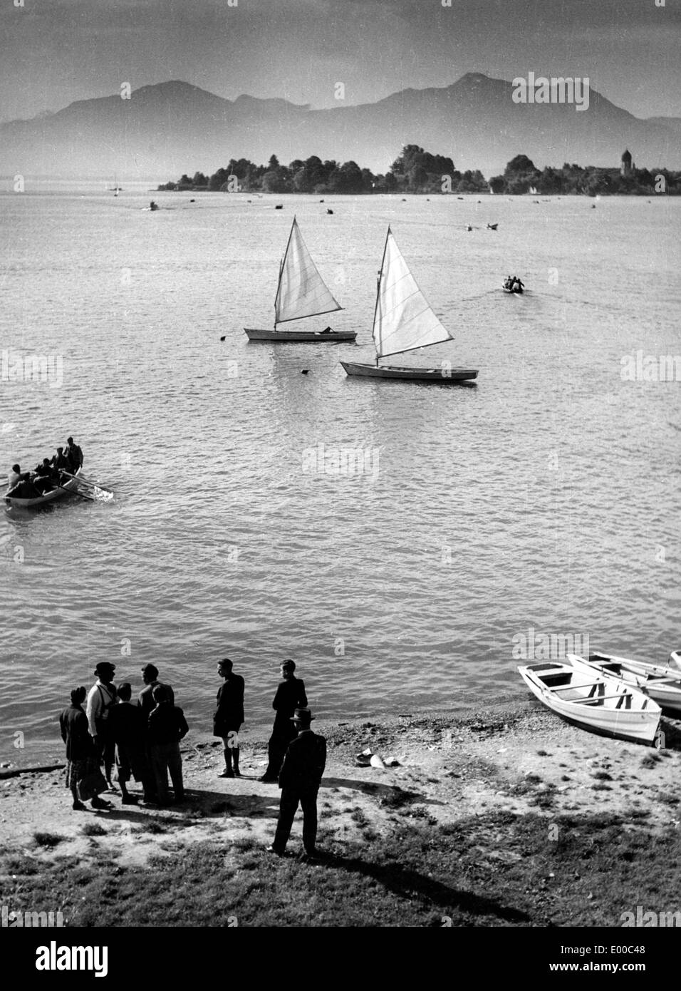 Fraueninsel with convent at lake Chiemsee Stock Photo - Alamy