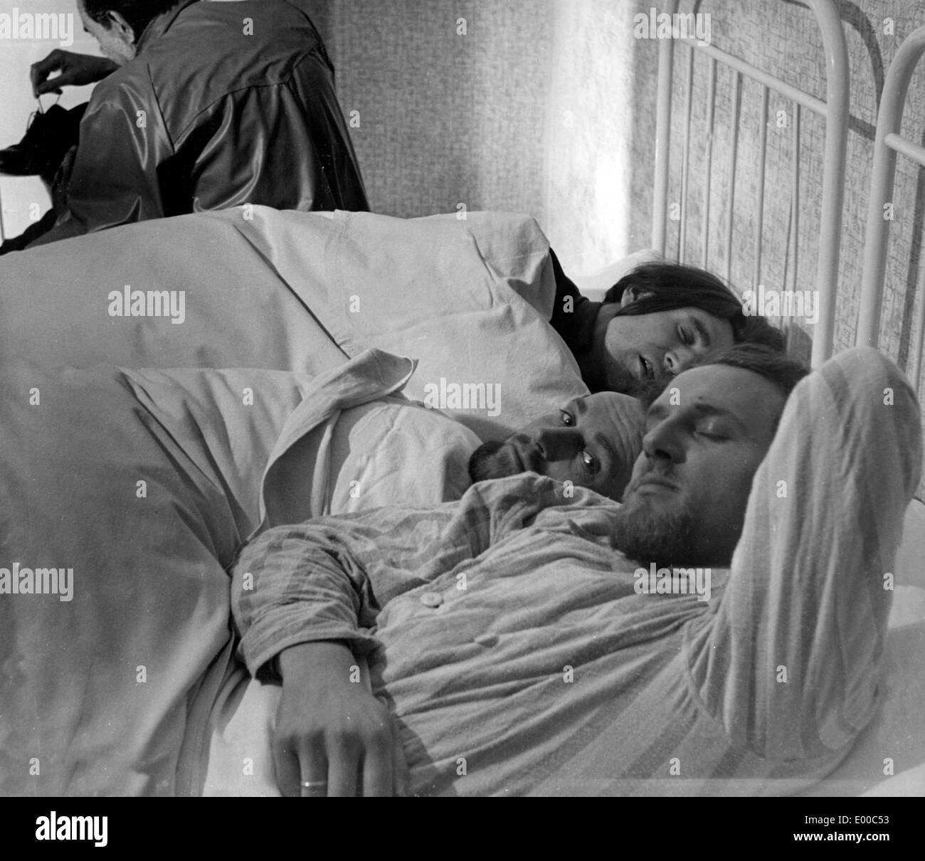 Sleeping men, 1947 Stock Photo - Alamy