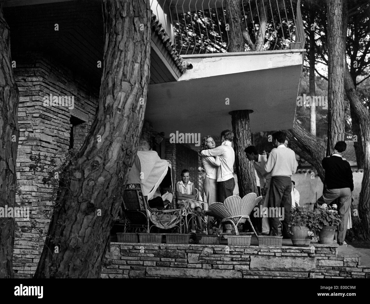 Party at Villa Fregene in Rome Stock Photo - Alamy