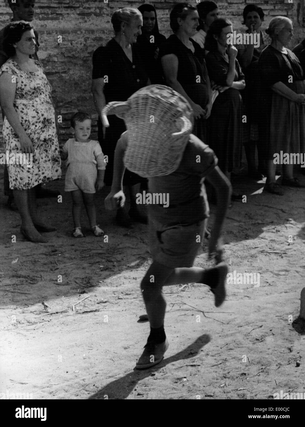 Children play bullfighting in an andalusian village Stock Photo - Alamy