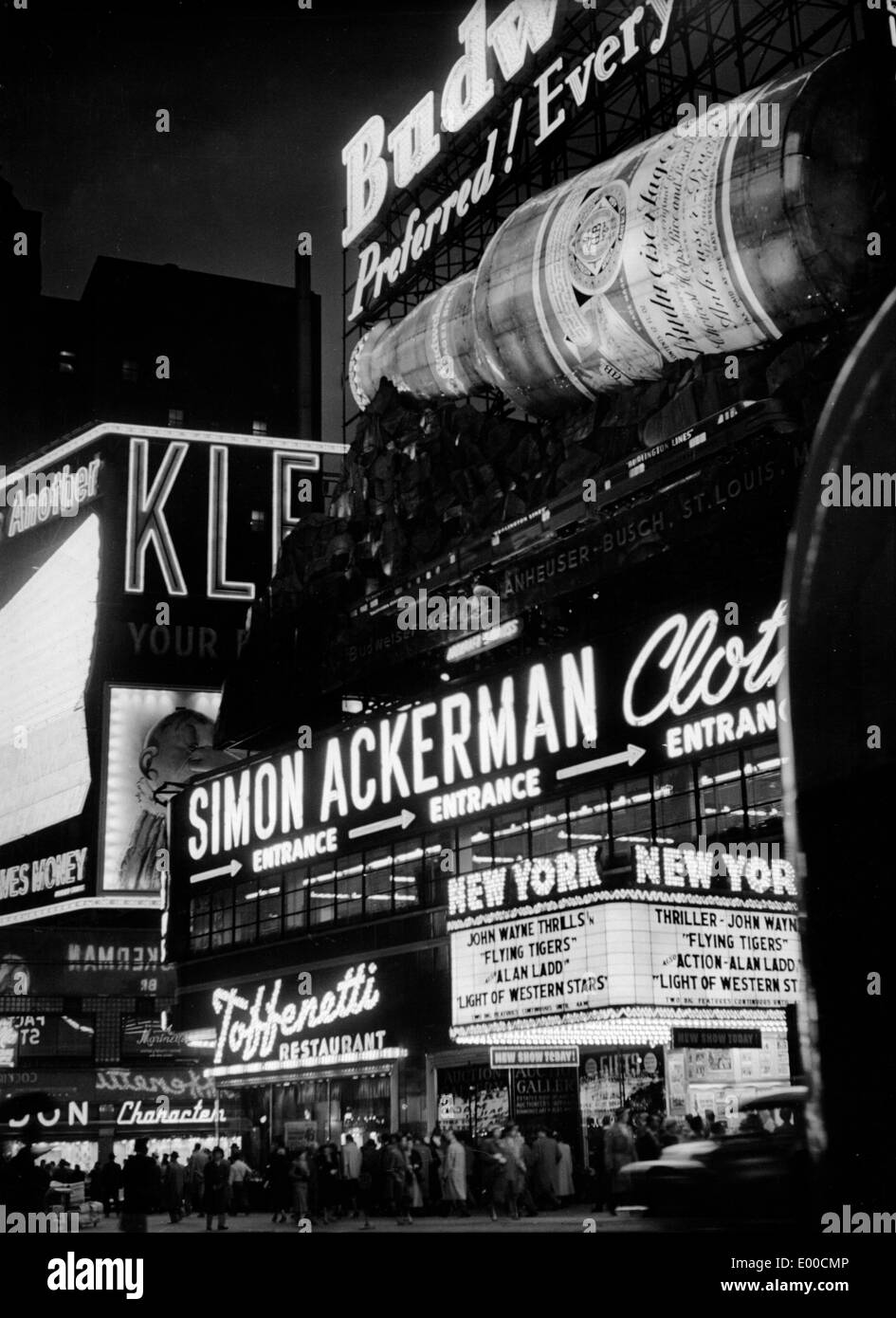 Neon signs on the Broadway in New York Stock Photo - Alamy