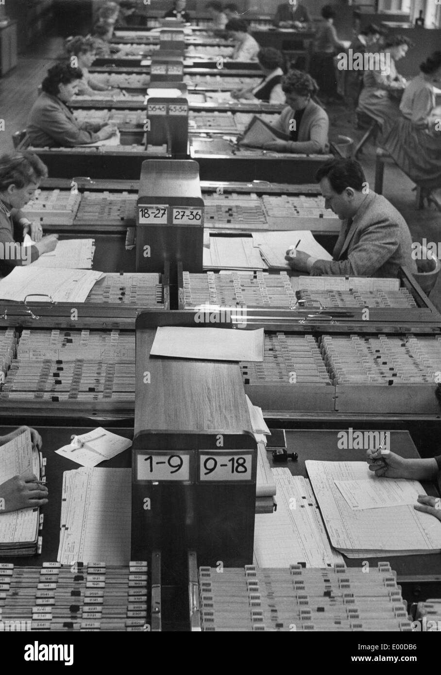 File working Black and White Stock Photos & Images - Alamy