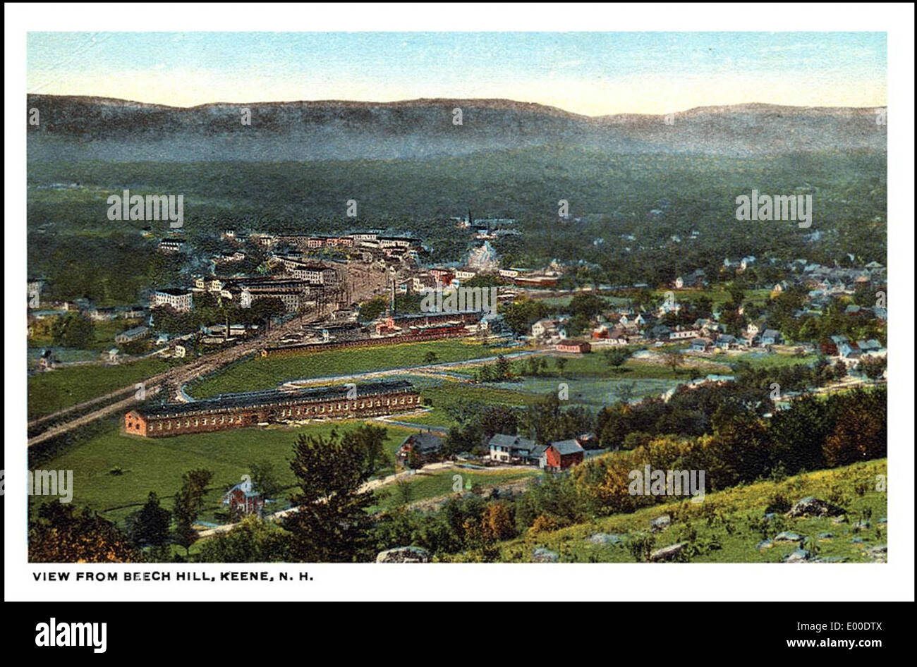 This aerial photograph of Keene, New Hampshire, taken from Beech Hill ...