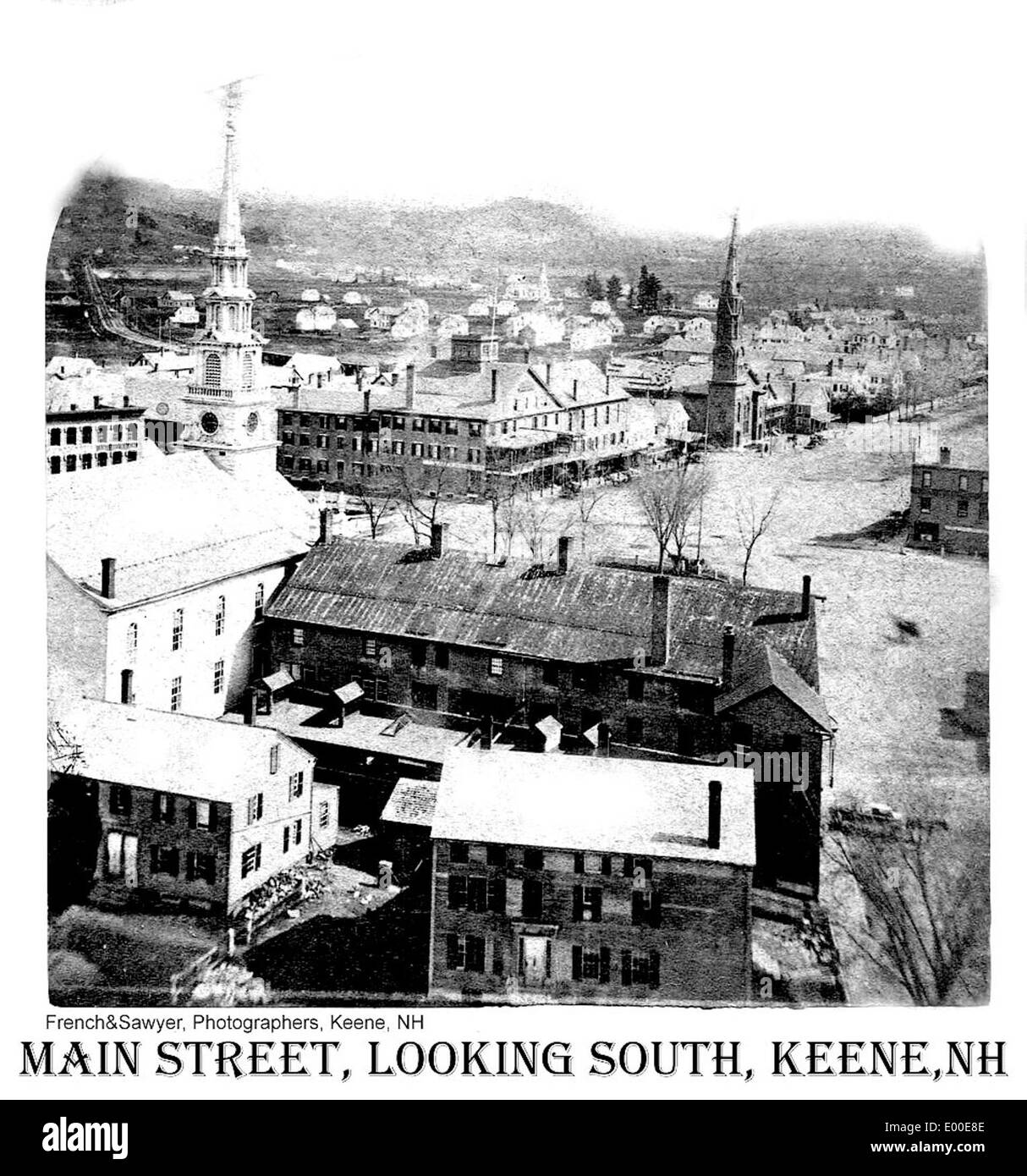 Historic aerial image Cut Out Stock Images & Pictures - Alamy