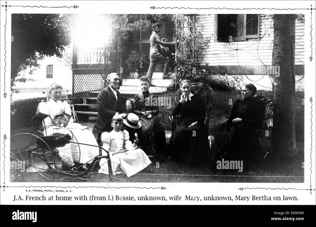 French family in home Black and White Stock Photos & Images - Alamy