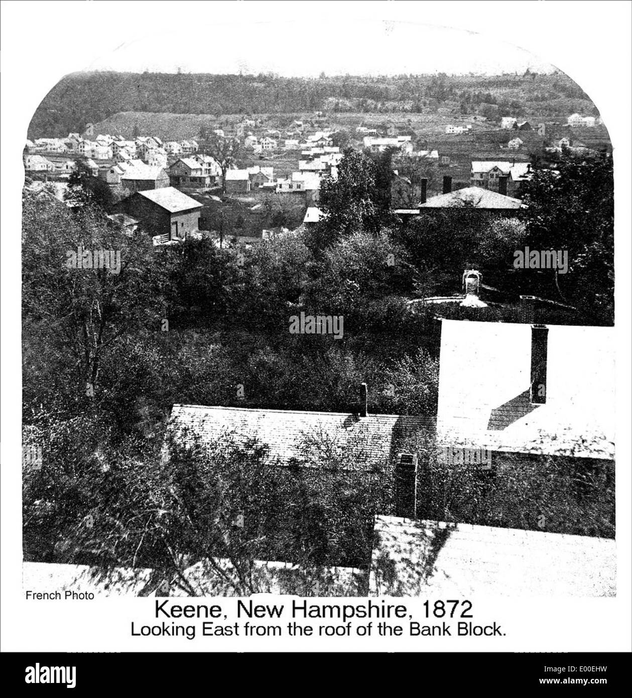 This aerial photograph, taken by J.A. French, offers a sweeping view of ...