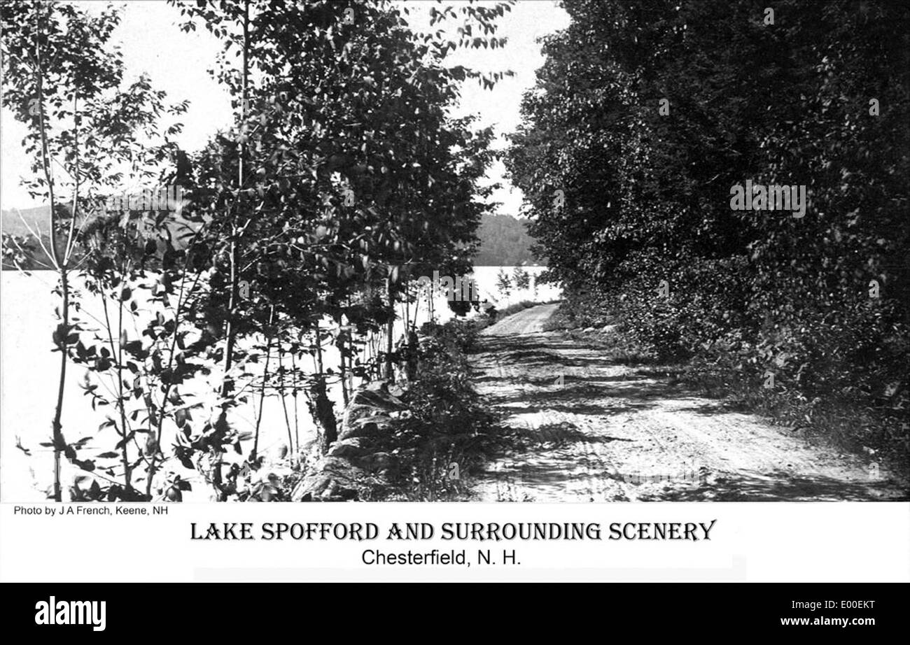 A serene view of Spofford Lake, located in Chesterfield, New Hampshire ...