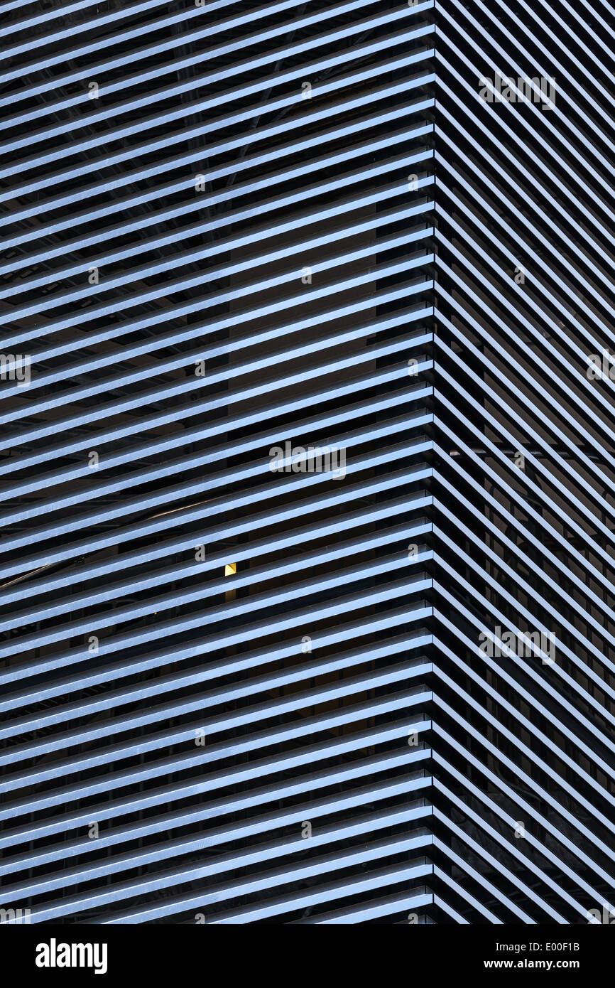 Abstract architecture background with striped metal walls Stock Photo ...