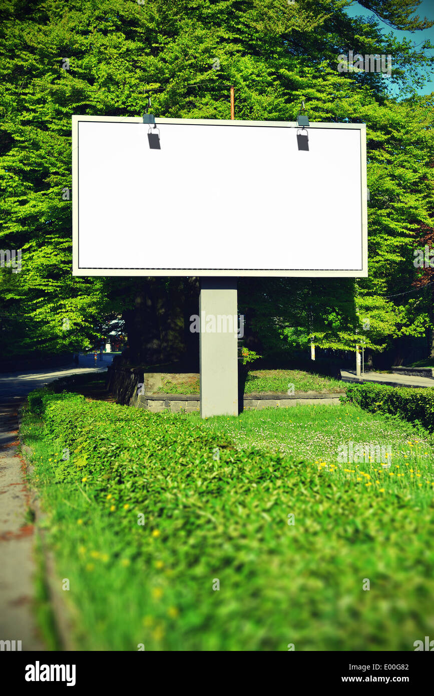 Billboard with empty screen, with toning effect Stock Photo - Alamy