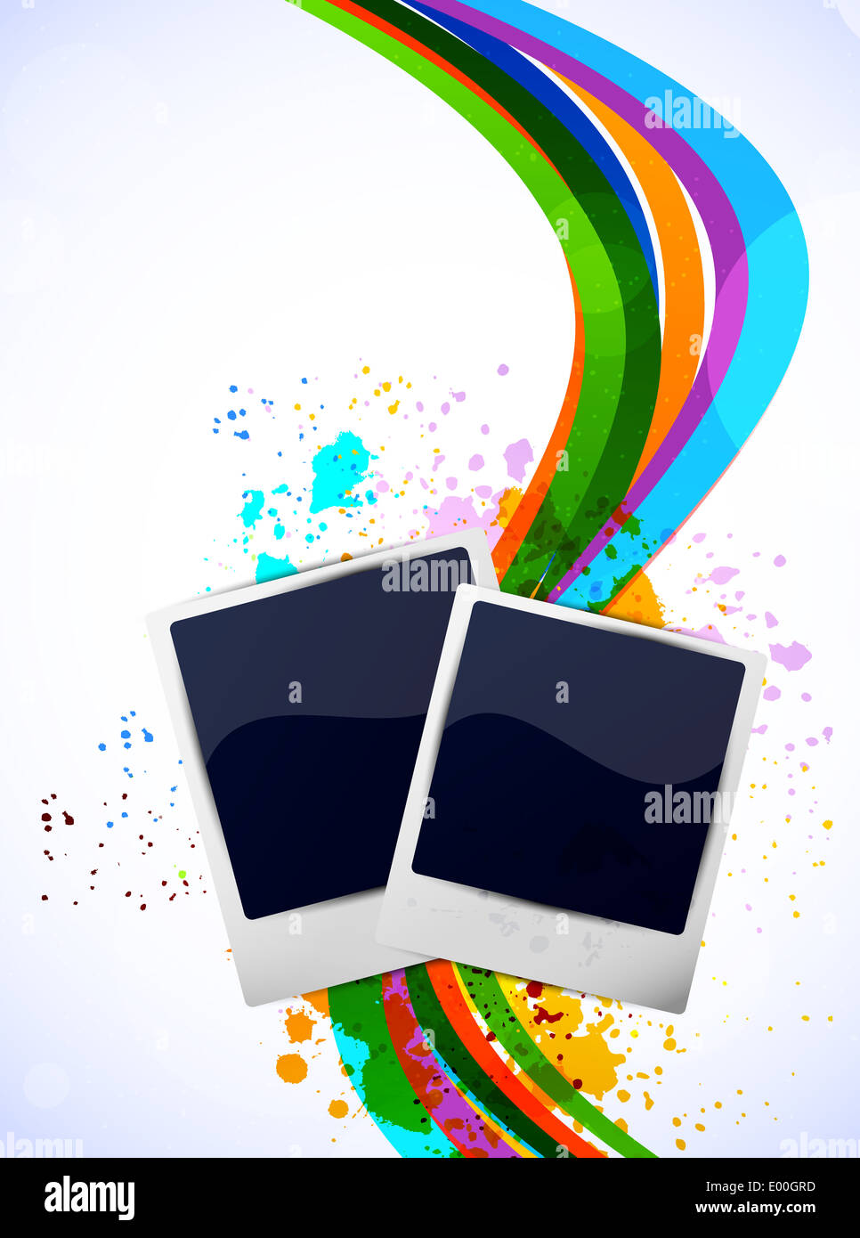 Bright background with photo frames. Abstract illustration Stock Photo ...