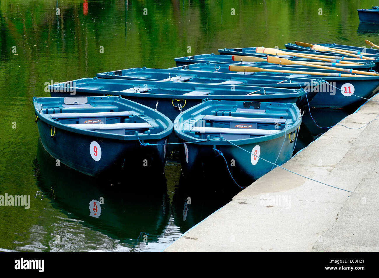 Funyak 3.50 rowing leisure fishing boats on the river Derwent Matlock ...