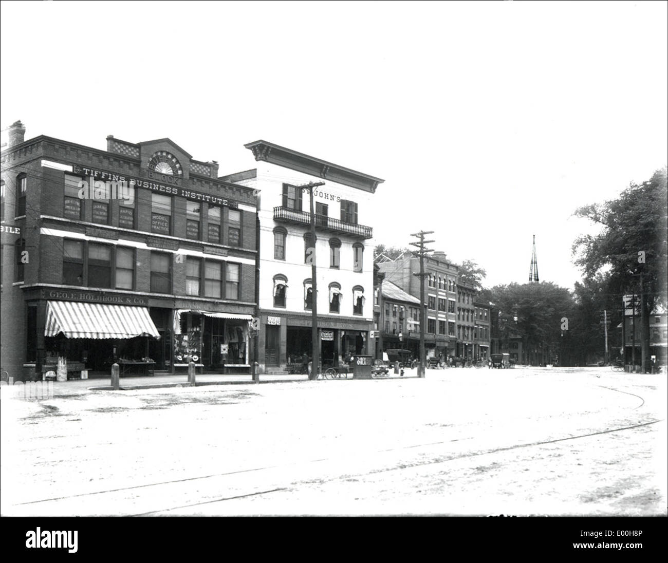 A photograph of Main Street in Keene, New Hampshire, showing various ...