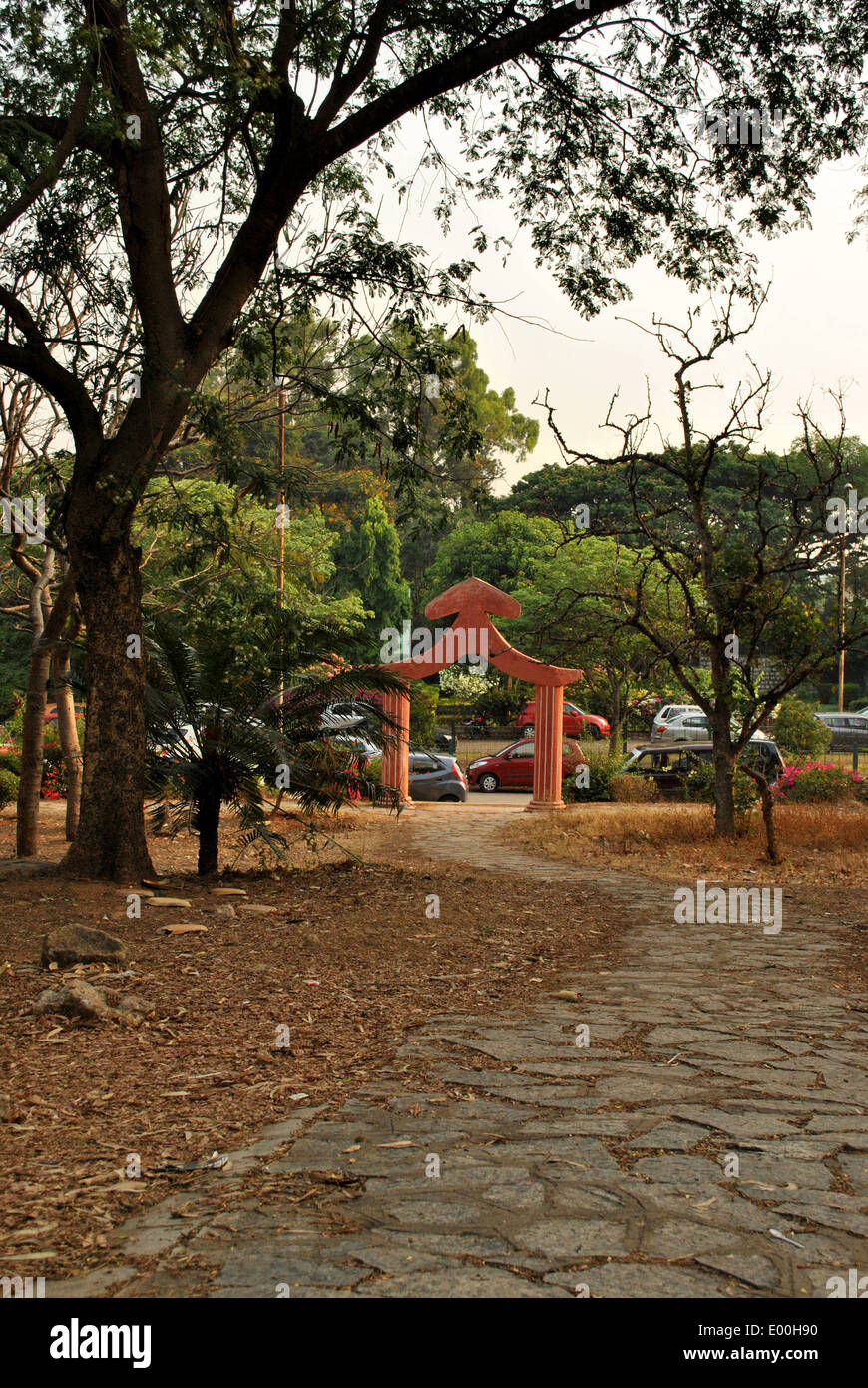 Pathway at Lalbagh Stock Photo - Alamy
