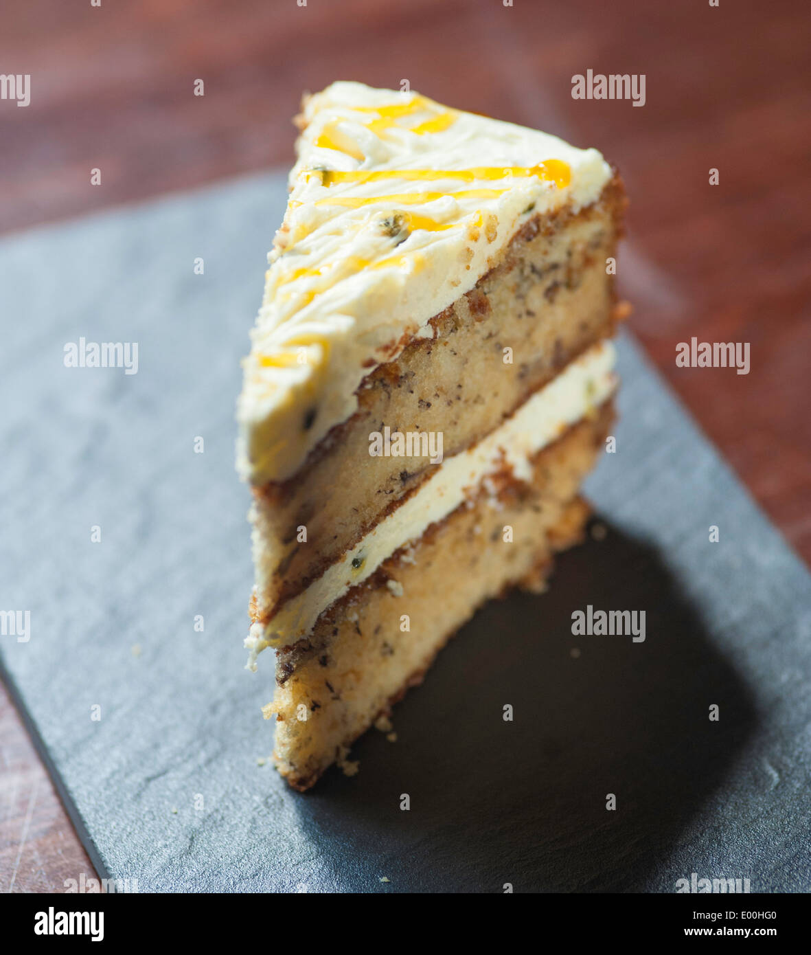 Lemon cake. Piece of cake Stock Photo - Alamy
