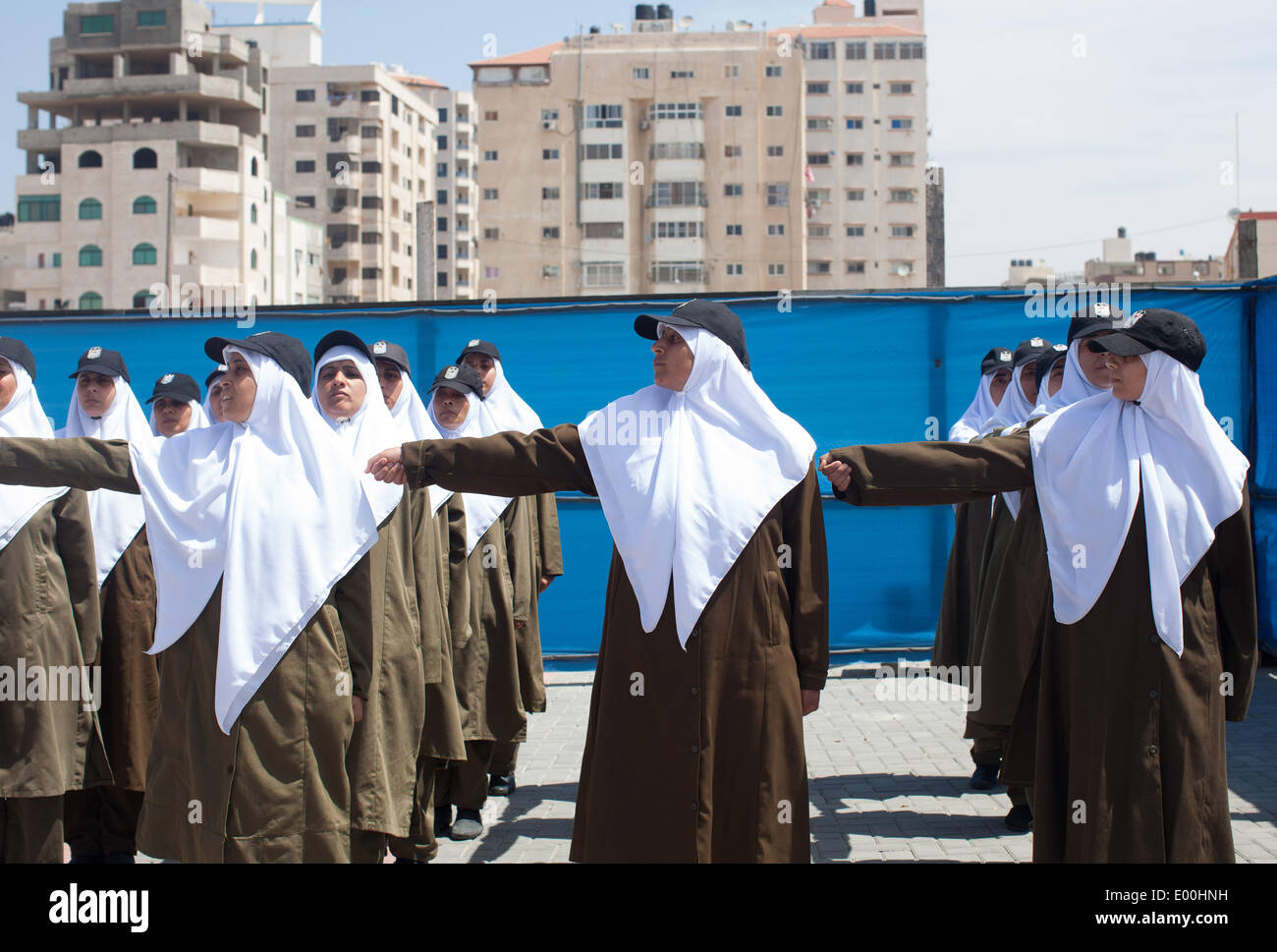 Gaza City, Gaza Strip. 20th Jan, 2009. Palestinian policewomen during a ...