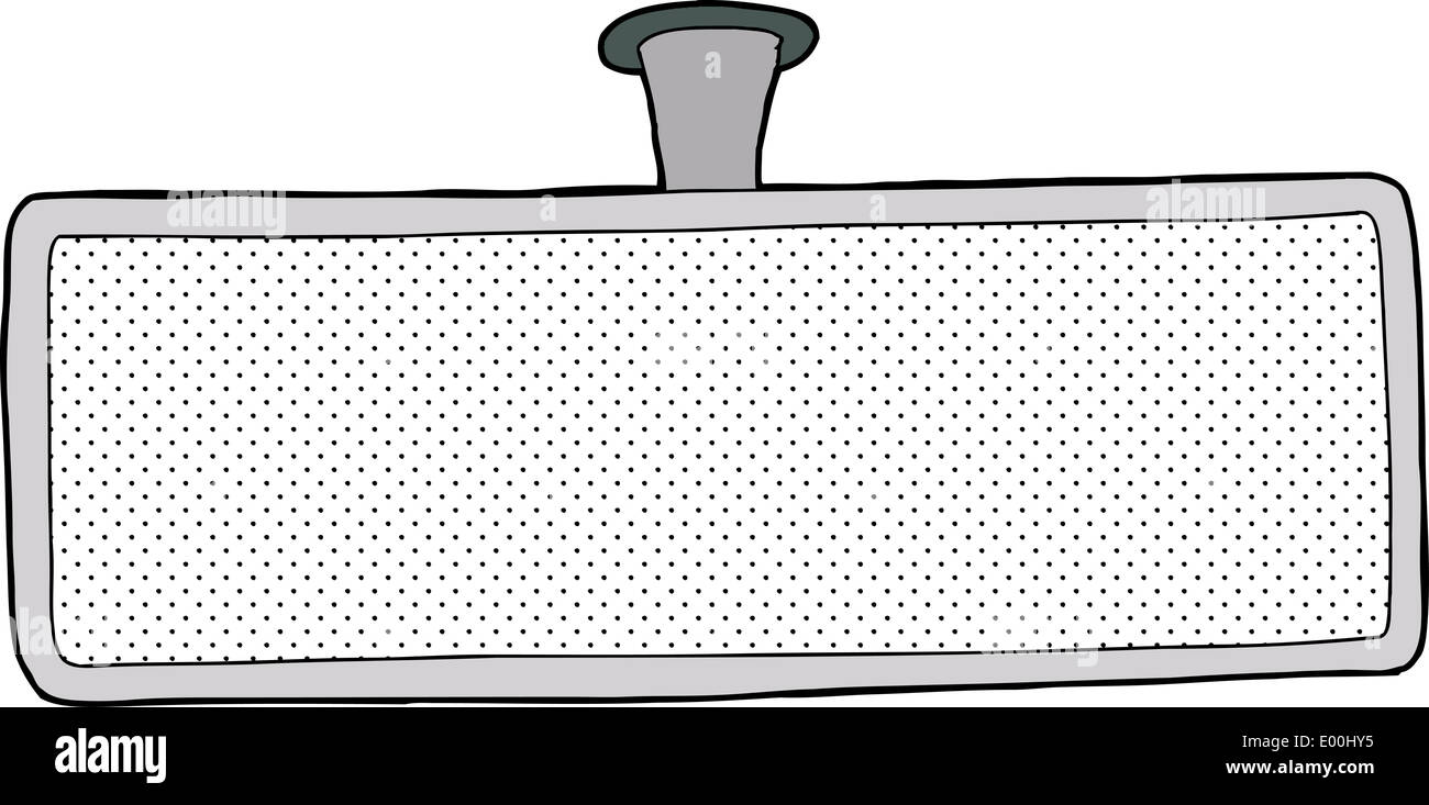 Blank vehicle rear view mirror with halftone dots Stock Photo - Alamy