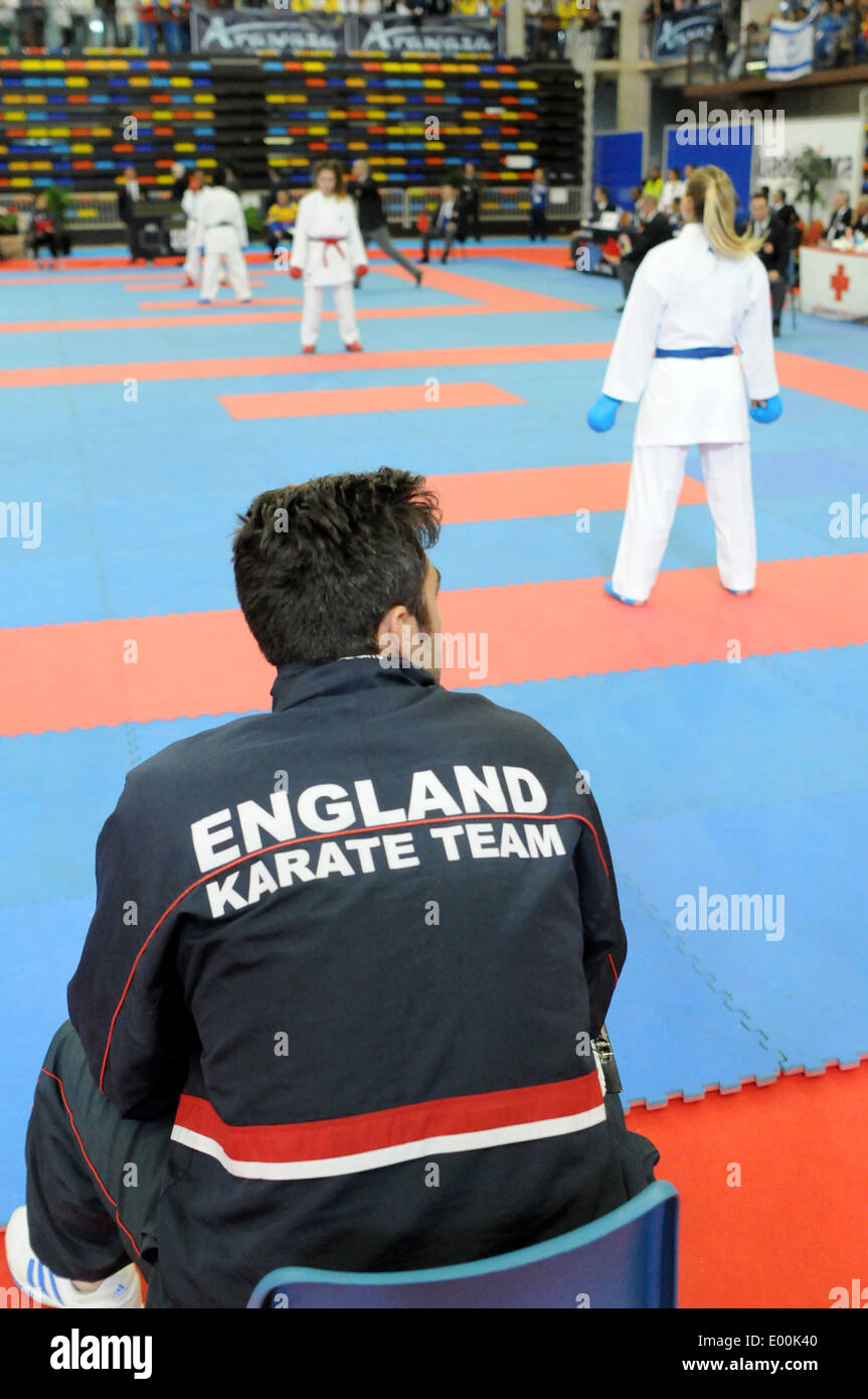 England Karate team during world cadet and junior championship in Spain ...