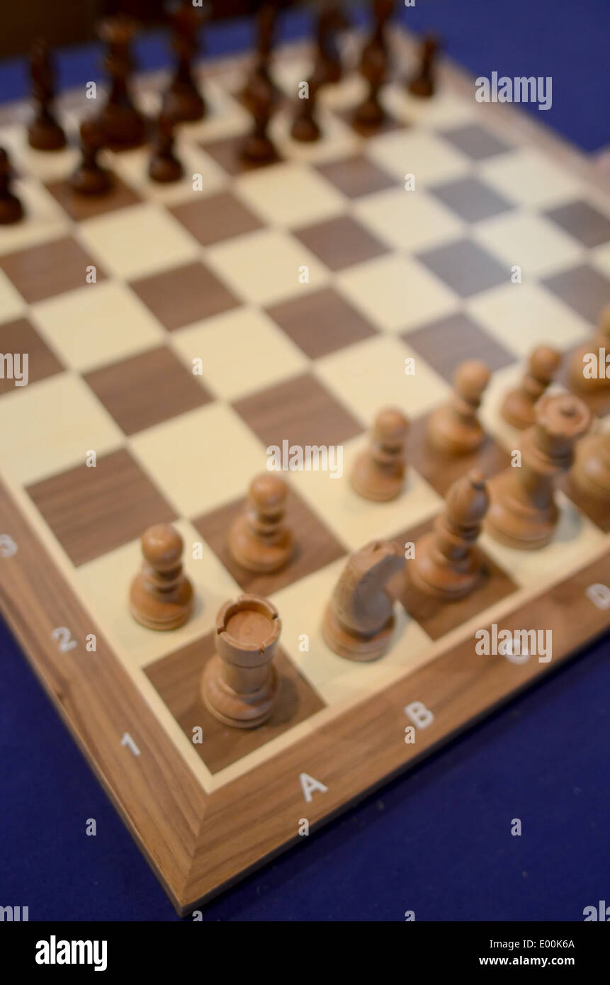 board and chess pieces Stock Photo - Alamy